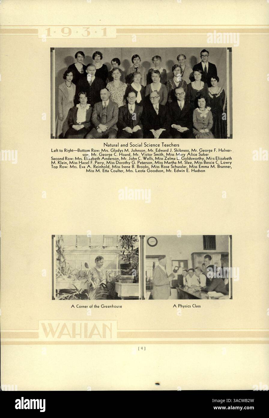 This 1931 Wahian yearbook from Washburn High School showcases the ...