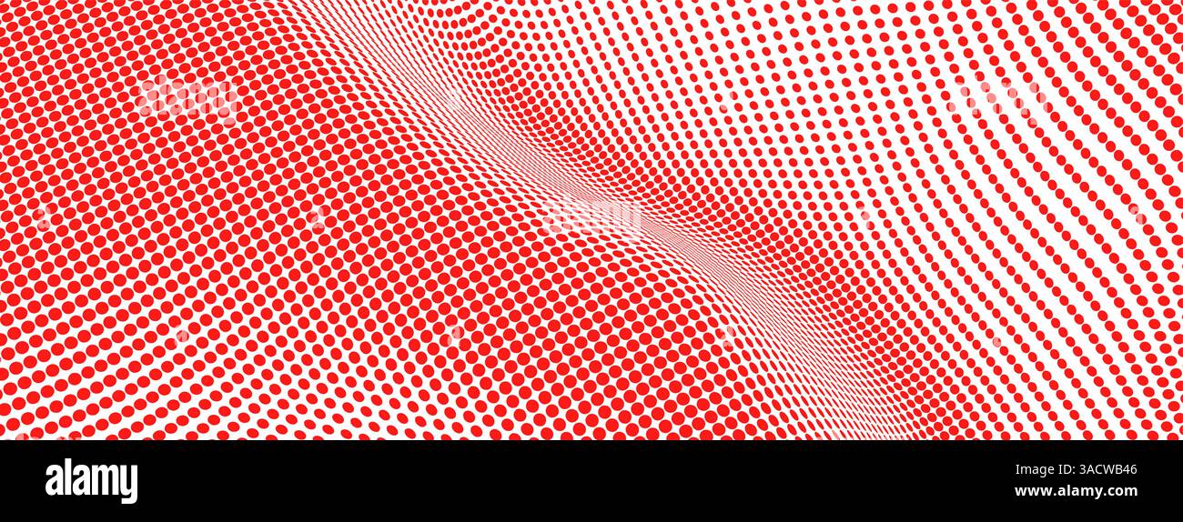 Wavy surface with optical illusion. Abstract polka dots pattern. Vector ...