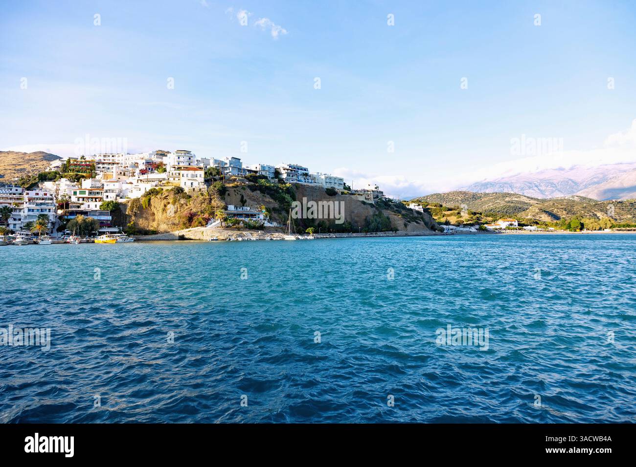 Agia Gallini, harbor, Greek island, Crete, Greece Stock Photo - Alamy