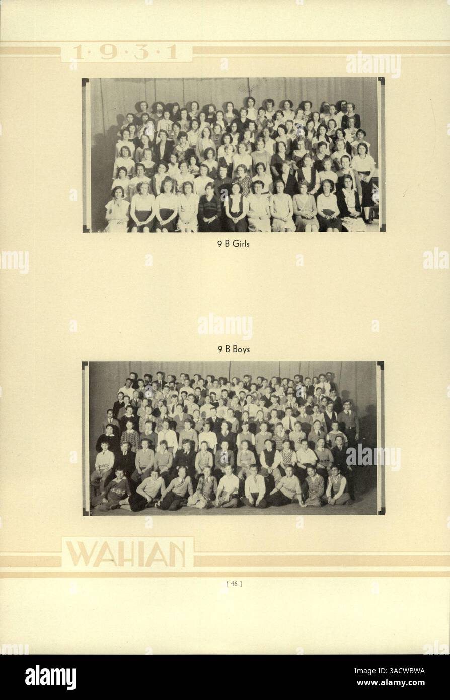 The 1931 Wahian yearbook from Washburn High School showcases key ...