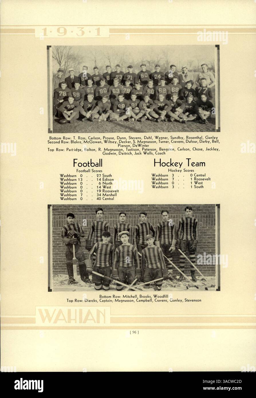 This high school yearbook, Wahian 1931, covers the major events of the ...