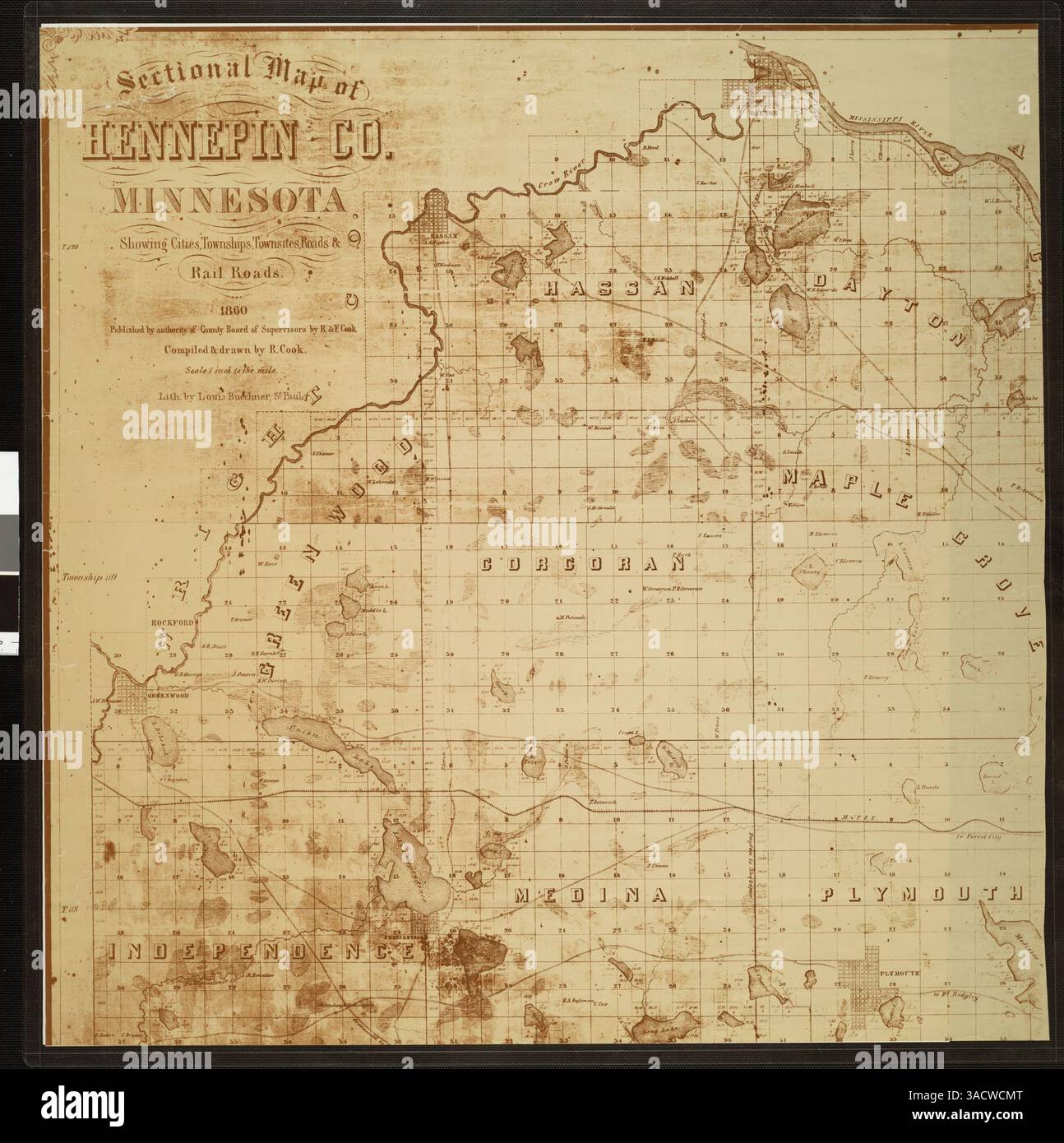 This map of hennepin county hi-res stock photography and images - Alamy