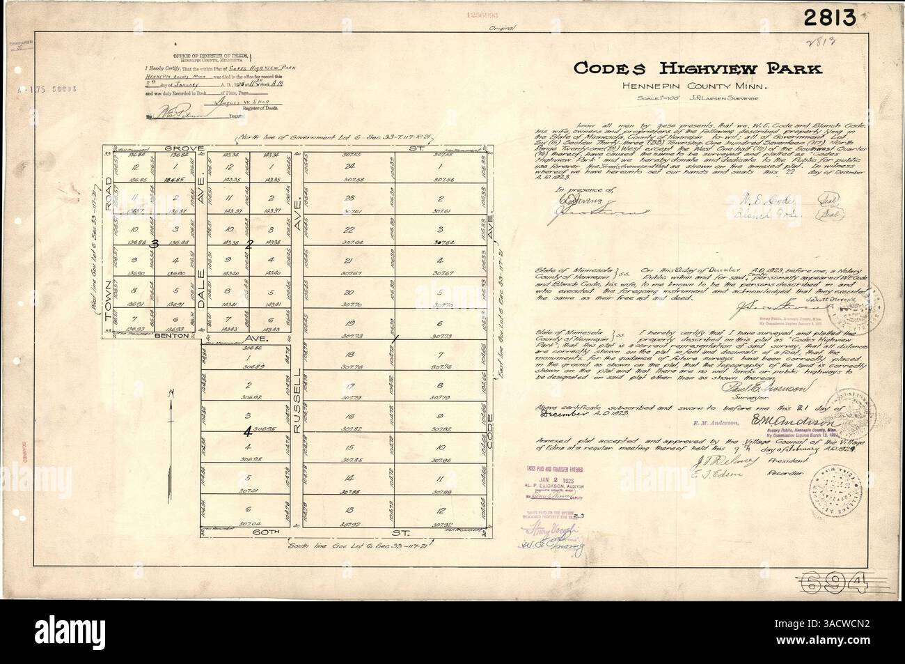 The map shows the development of Codes Highview Park in Minneapolis ...