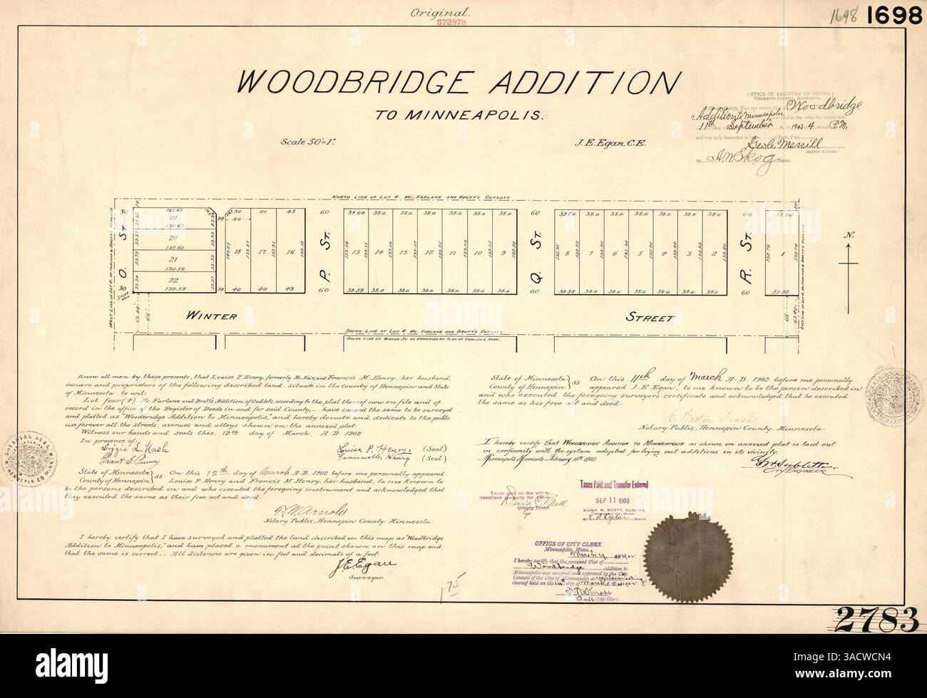 The woodbridge addition map illustrates the expansion of minneap hi-res ...
