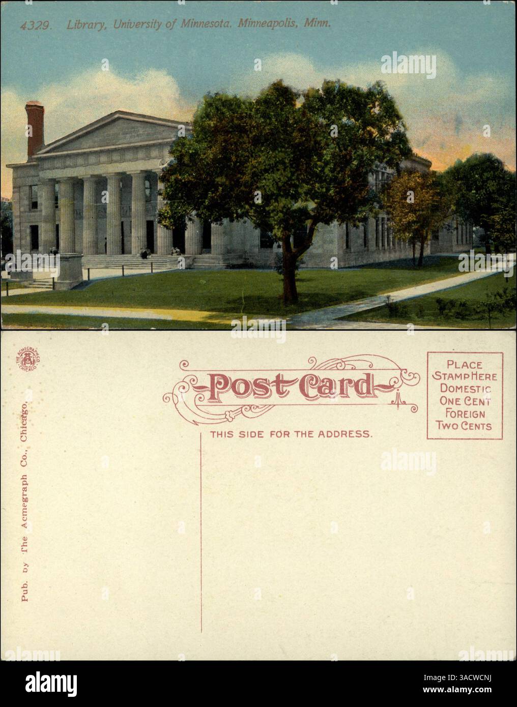 An exterior view of the University of Minnesota Library in Minneapolis ...