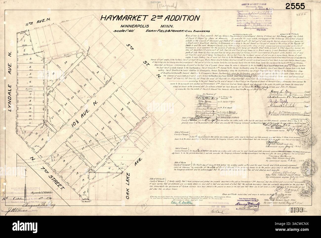 The Haymarket 2nd Addition map illustrates the expansion of a ...