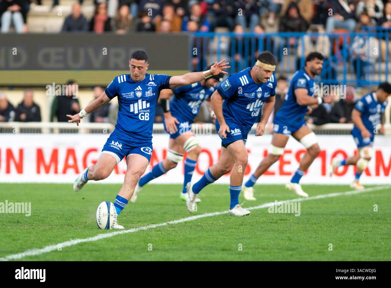 Brett Herron of Colomiers during the French championship Pro D2 rugby ...