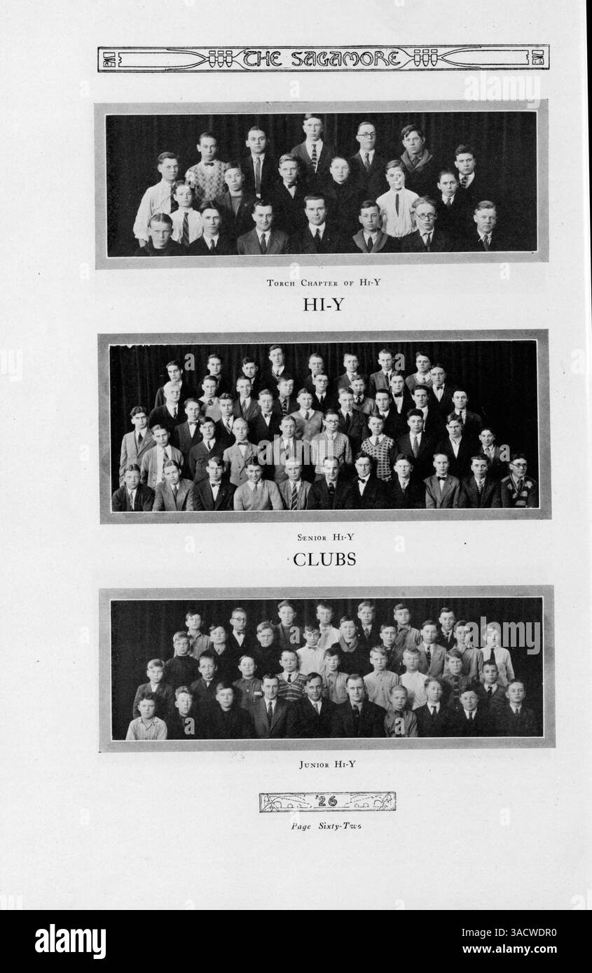 The 1926 Sagamore yearbook from Roosevelt High School documents student ...