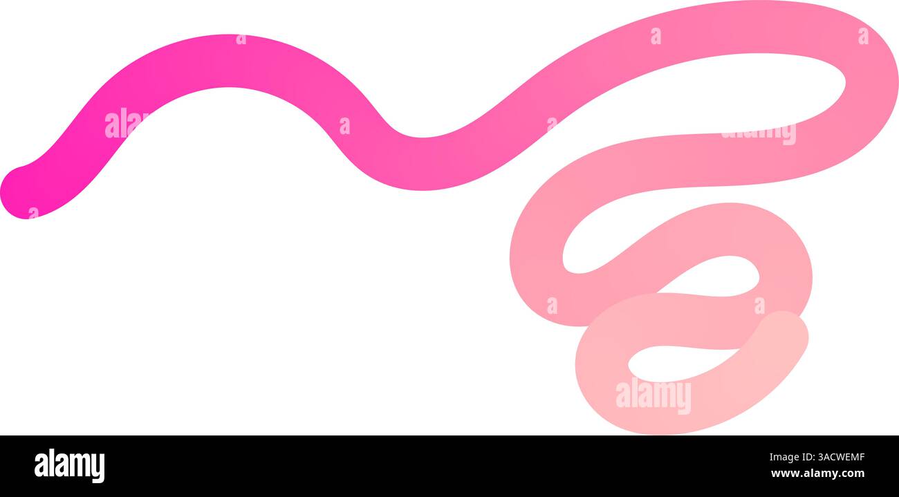 Abstract squiggle background with wavy gradient lines, colorful ribbon ...