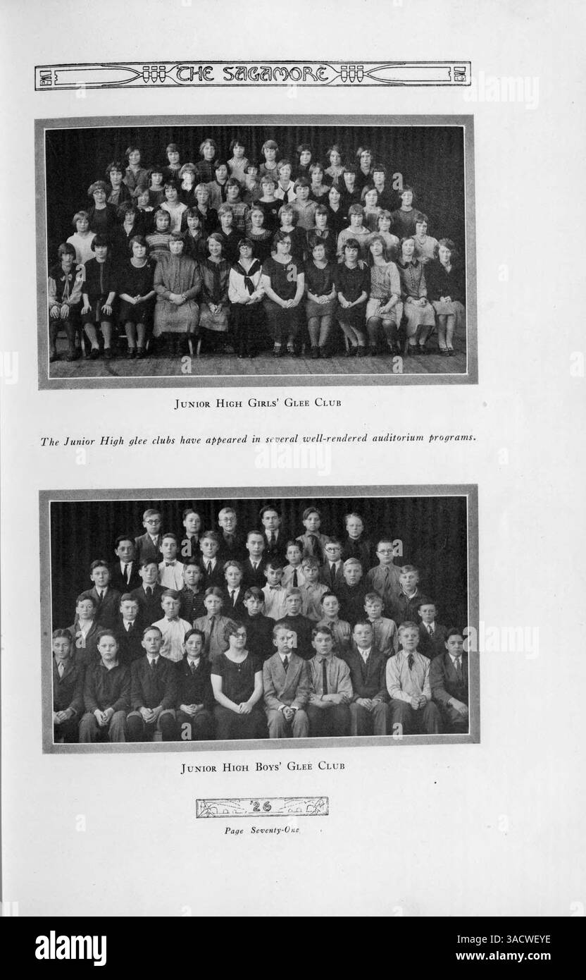 The 1926 Sagamore yearbook from Roosevelt High School highlights ...