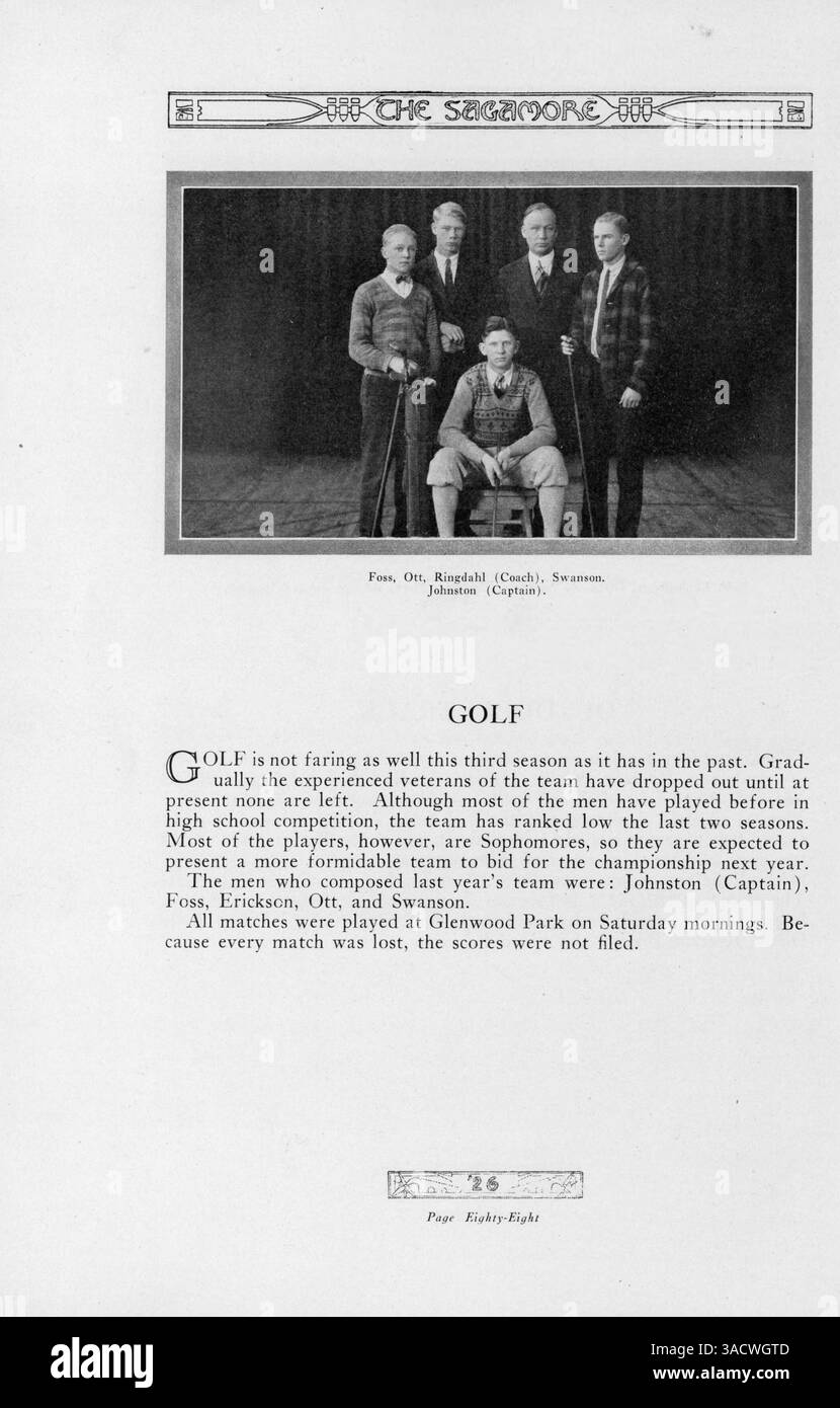 The 1926 Sagamore yearbook from Roosevelt High School features students ...