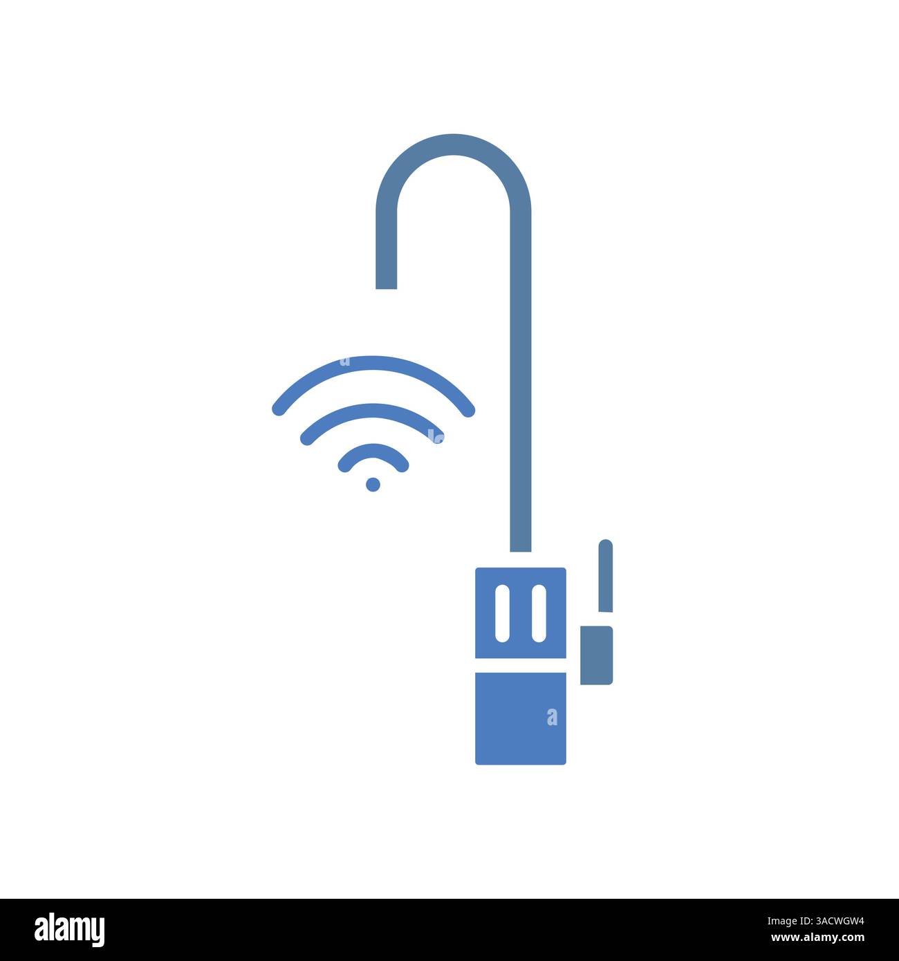 smart water faucet black line icon for digital and print projects ...