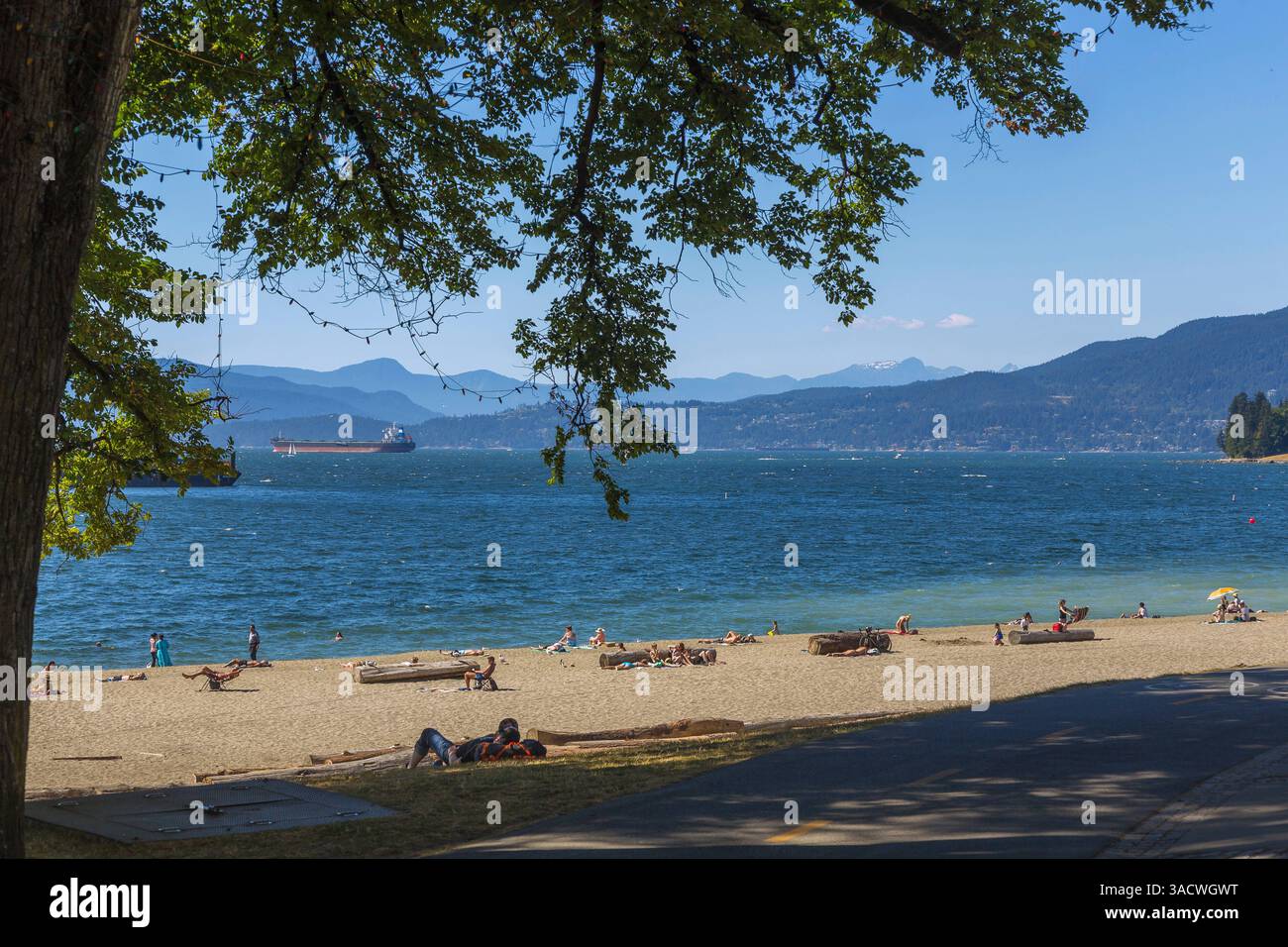 Vancouver, Stanley Park, English Bay Beach, British Columbia, Canada ...