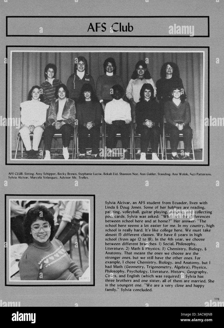 This 1984 villager yearbook documents the highlights of st anth hi-res stock photography and ...