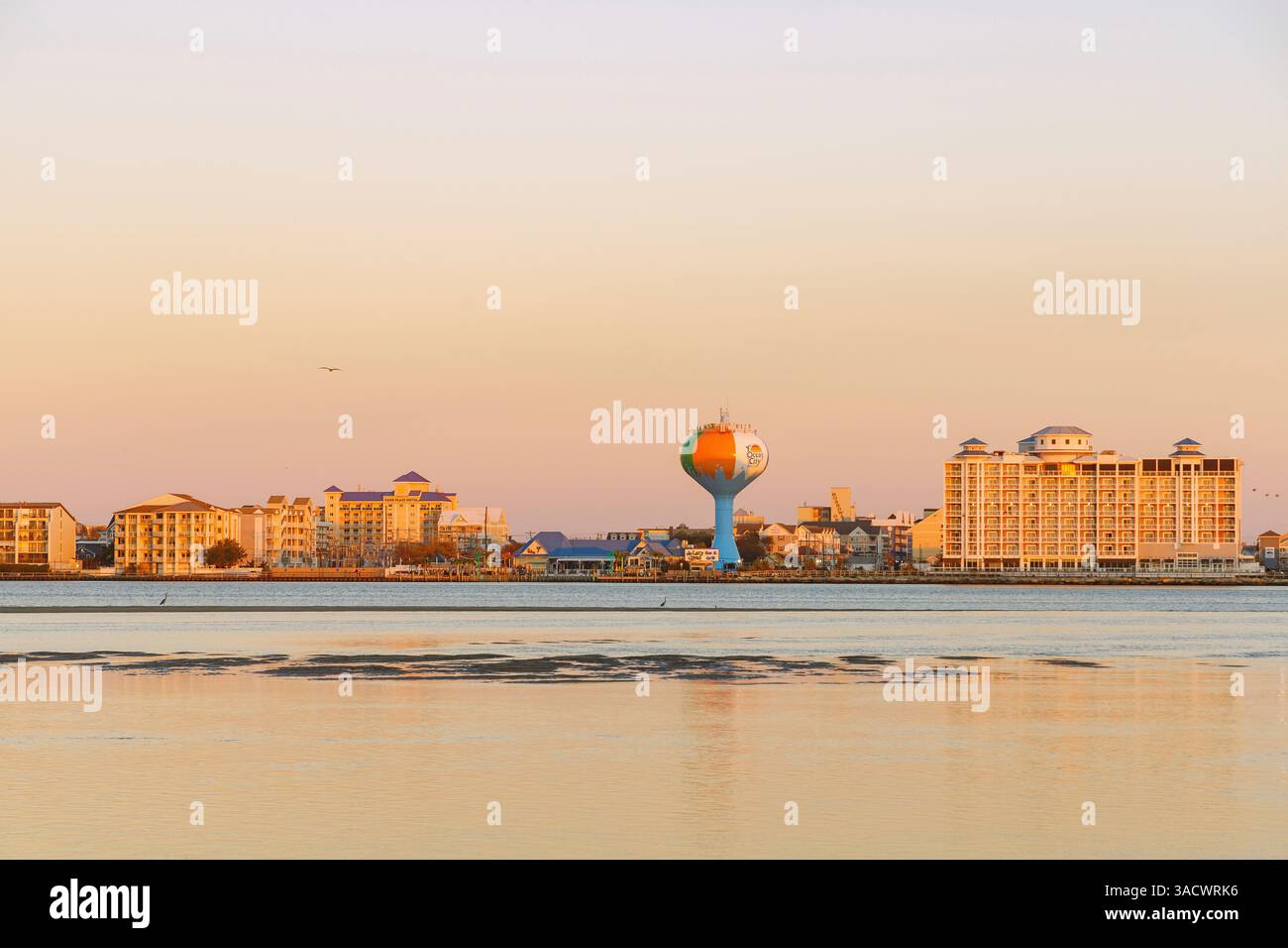 Ocean City with landmark Beach Ball Watertower, Worcester County ...