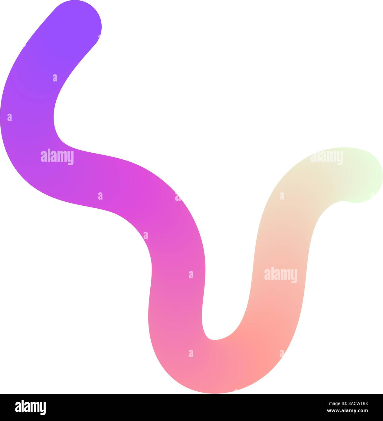 Abstract squiggle background with wavy gradient lines, colorful ribbon shapes, fun organic ...