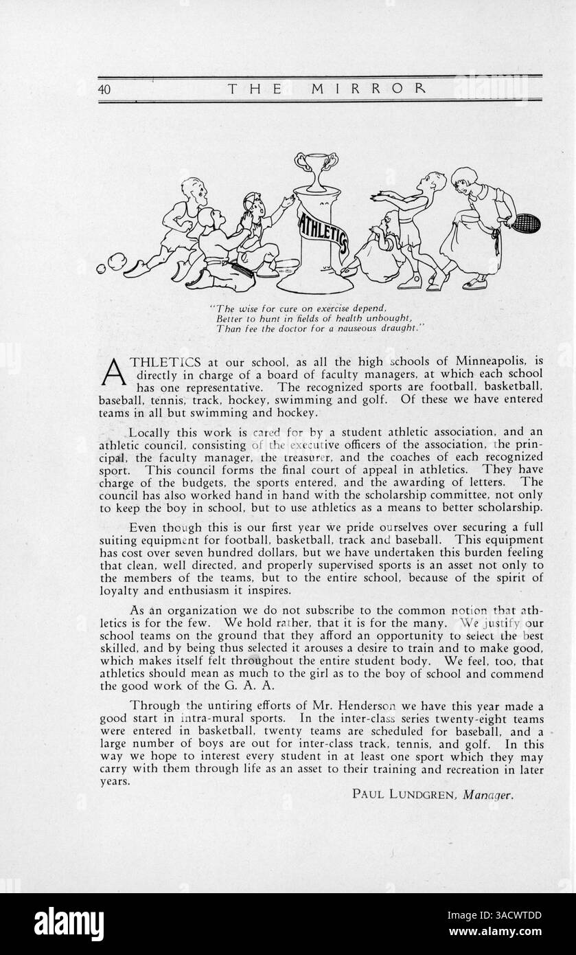 The 1923 edition of Roosevelt High School's yearbook, Mirror, captures ...
