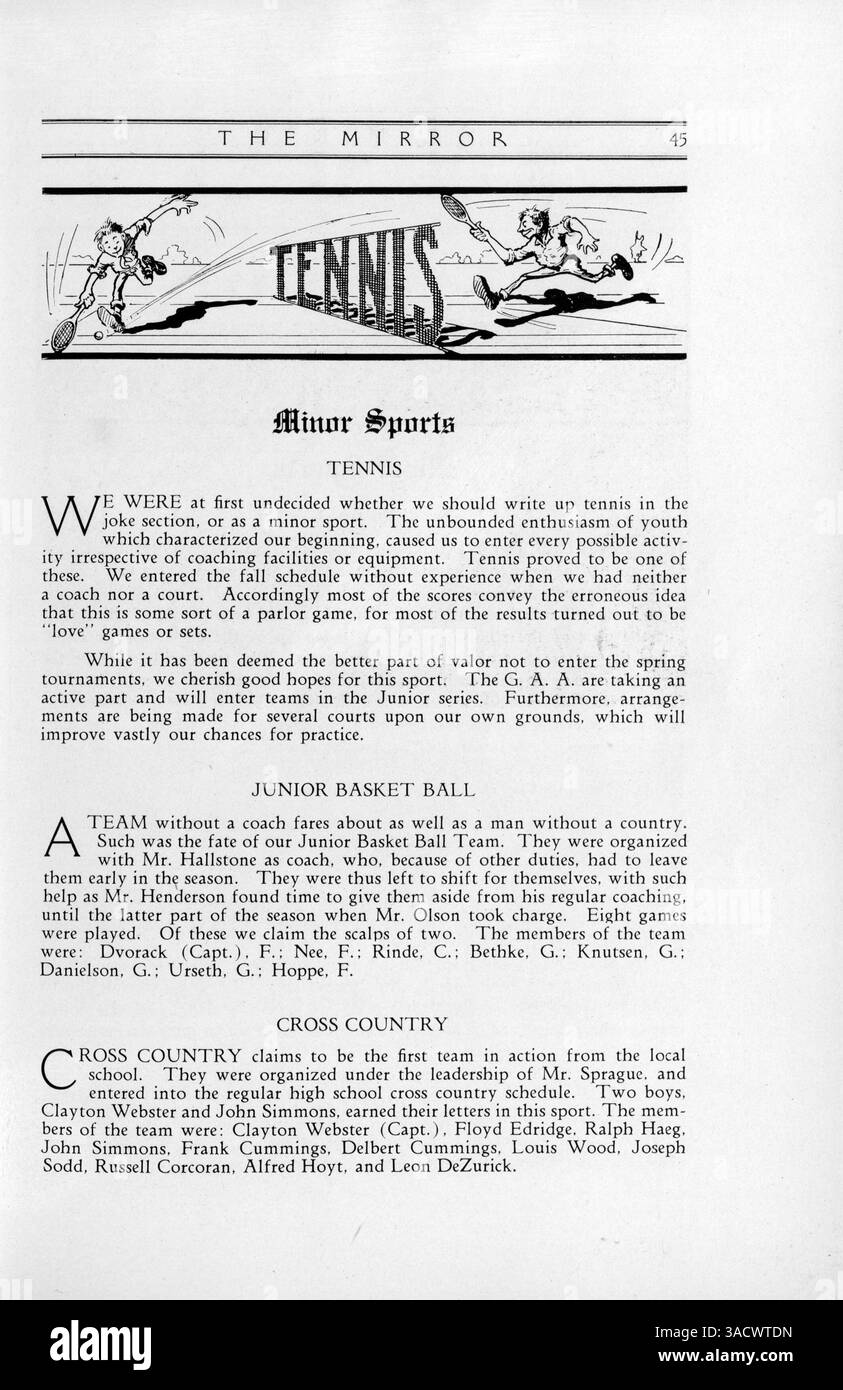 The 1923 edition of Roosevelt High School's yearbook, Mirror ...