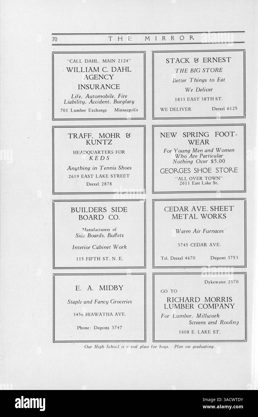 The 1923 edition of Roosevelt High School's yearbook, Mirror ...