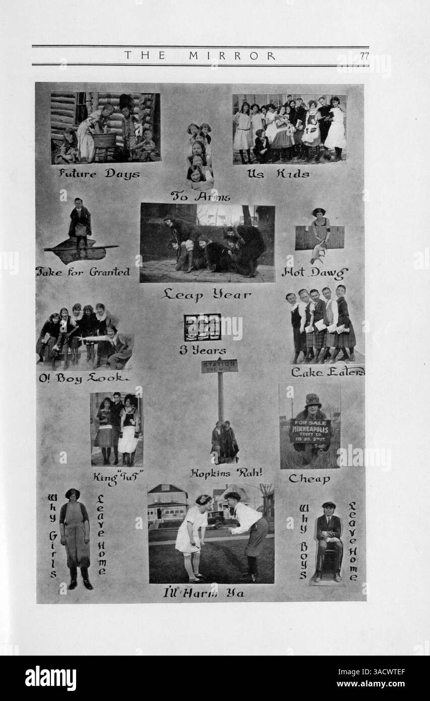 The 1923 edition of Roosevelt High School's yearbook, Mirror, features ...
