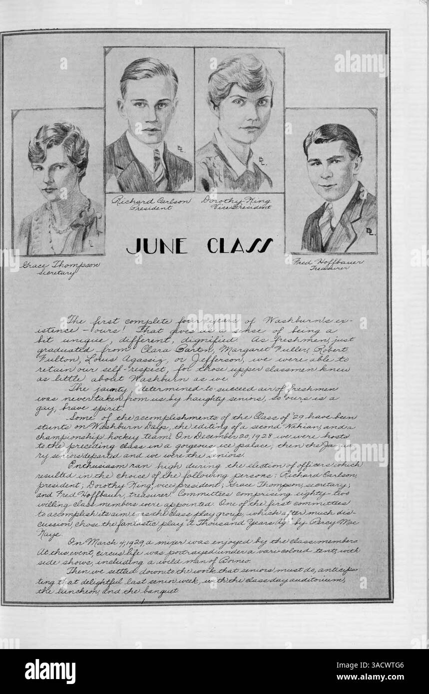 The 1929 'Wahian' yearbook provides an illustrated record of student ...