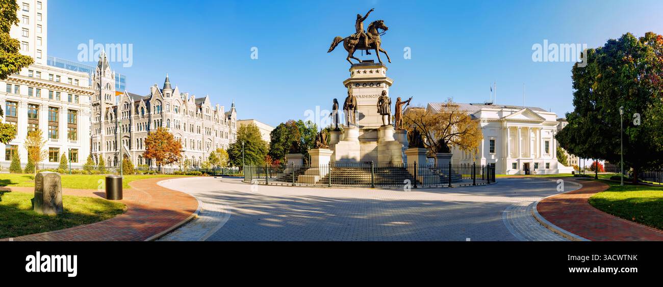 Capitol Square with Virginia Washington Monument and view of the ...