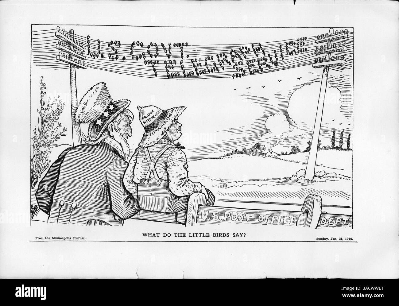 This political cartoon features frank hitchcock hi-res stock ...