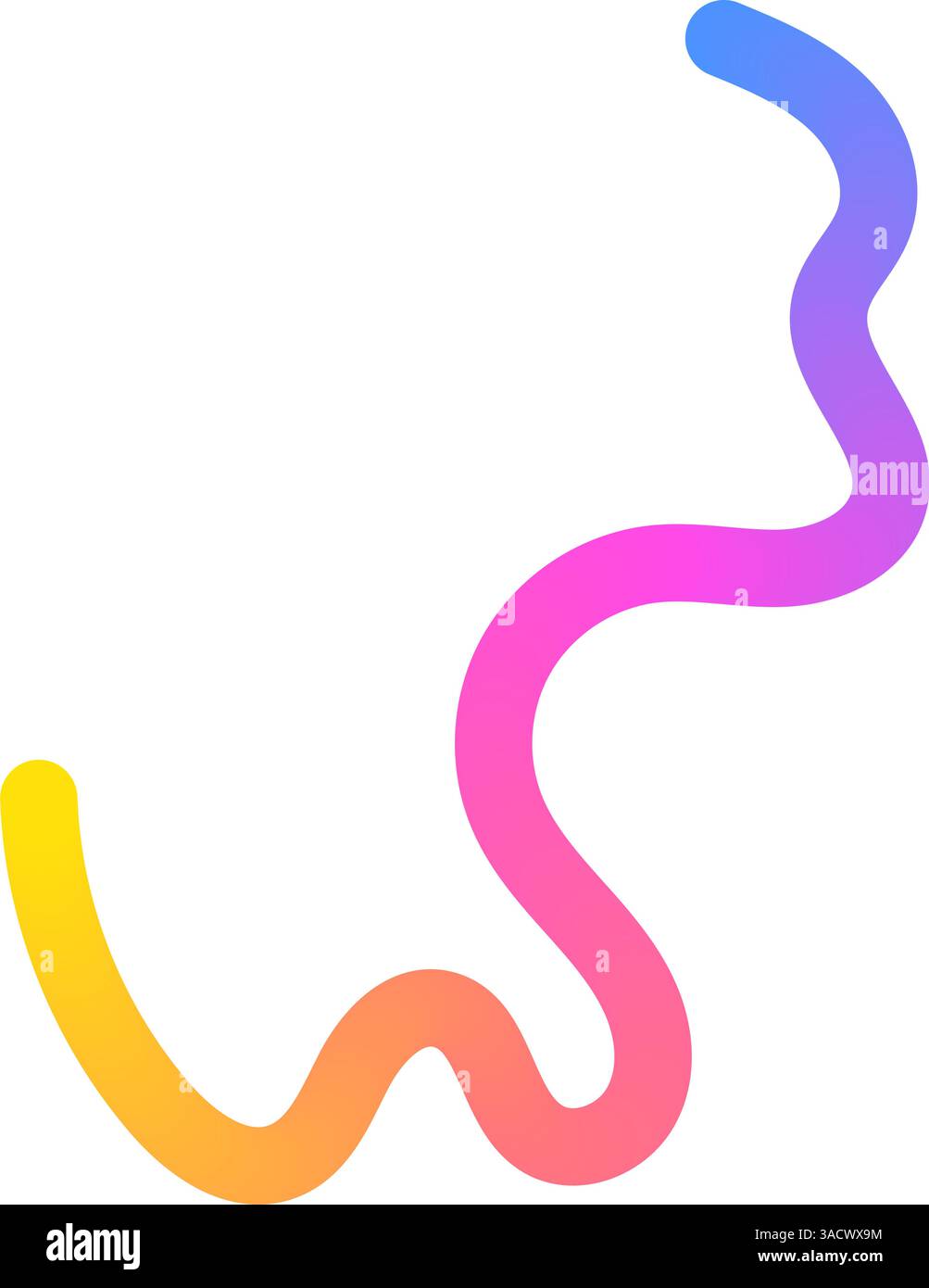 Abstract squiggle background with wavy gradient lines, colorful ribbon shapes, fun organic ...