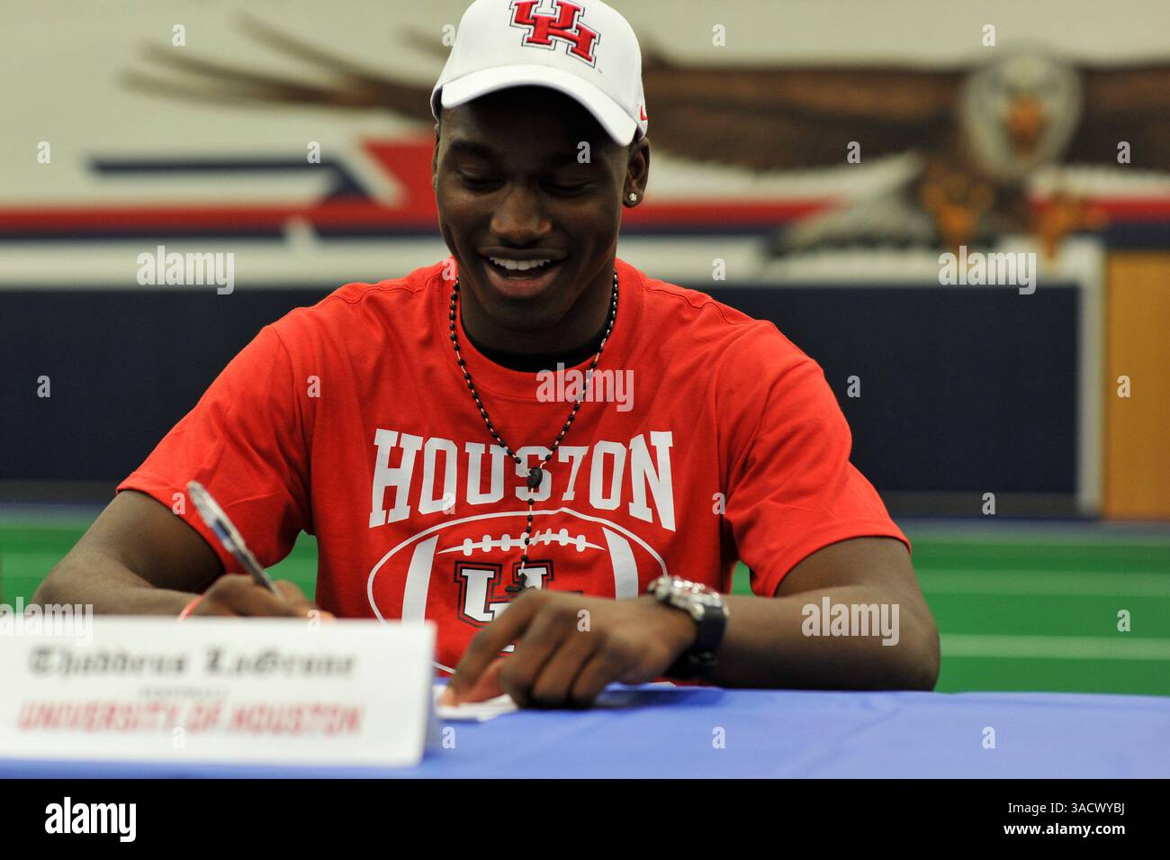 February 1, 2012 - Allen Eagles LB, Thaddeus LaGrone,signs his national ...