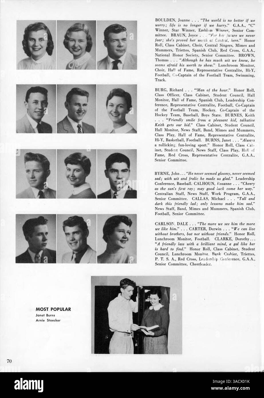 The centralian yearbook of 1954 highlights the student body hi-res ...