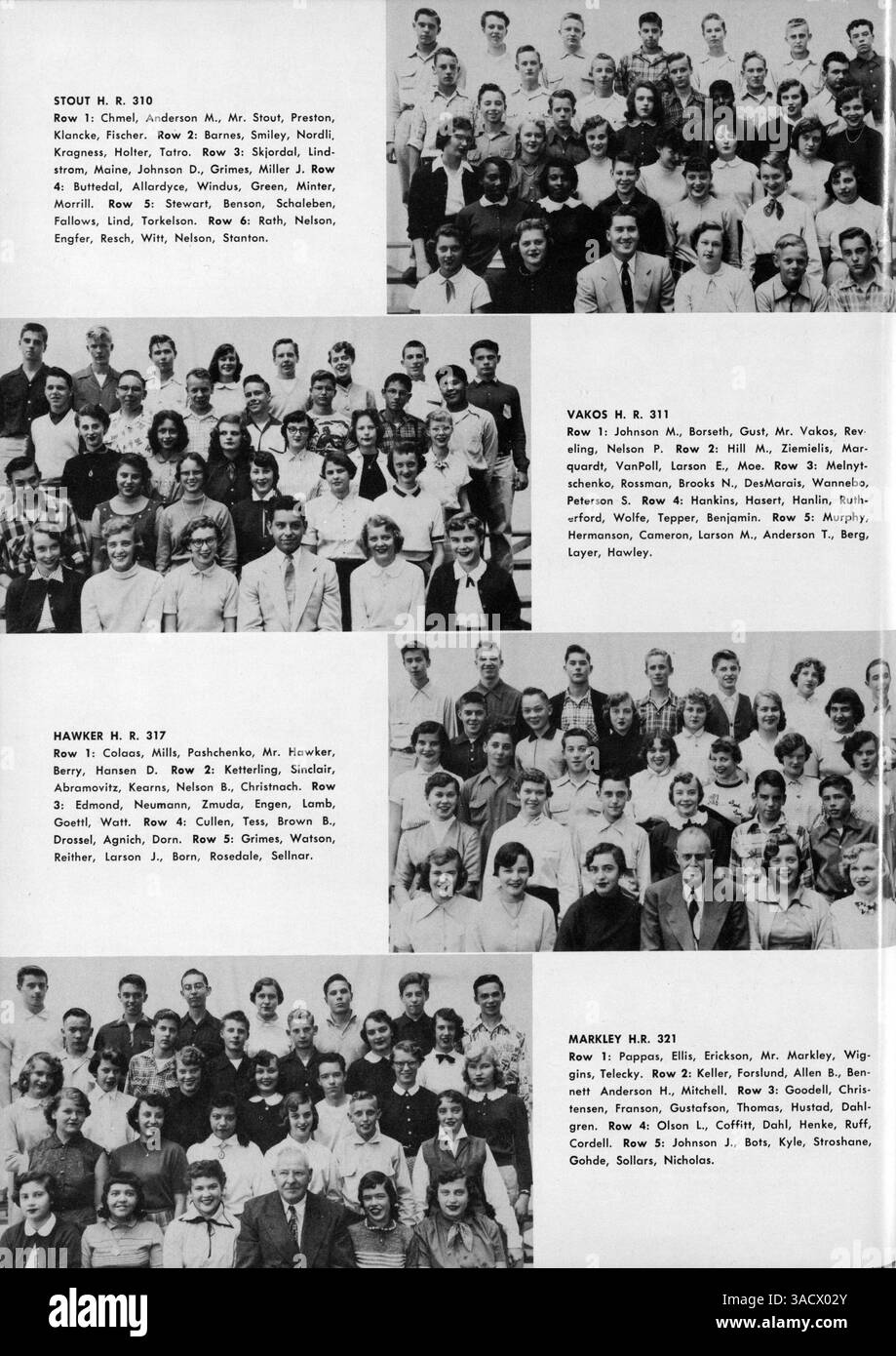 The 1954 centralian yearbook captures student achievements hi-res stock ...