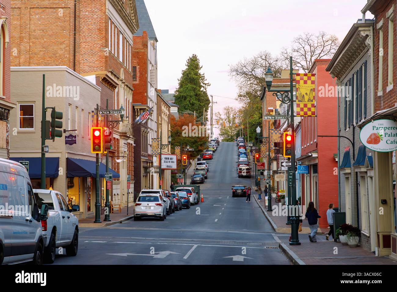 Beverly Street in the Historic District in Staunton, Virginia, USA ...