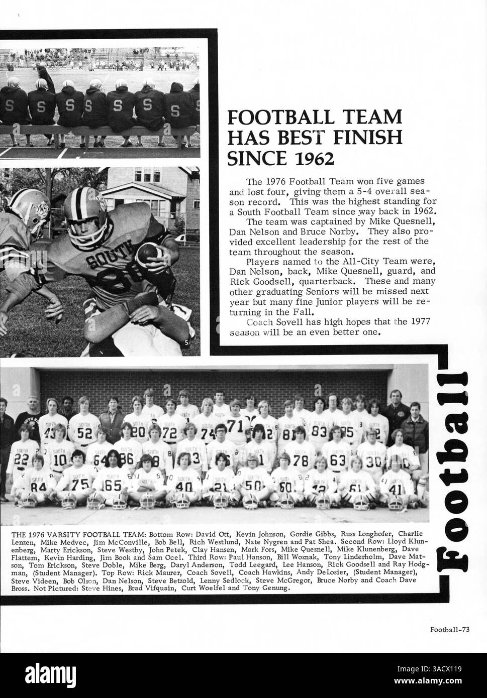 The 1977 South High Yearbook, Tiger, highlights key school events ...