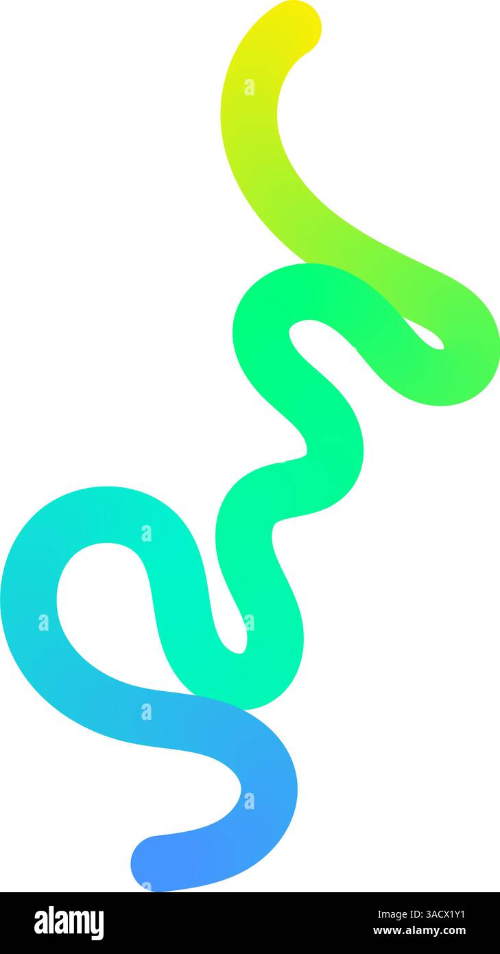 Abstract squiggle background with wavy gradient lines, colorful ribbon shapes, fun organic ...