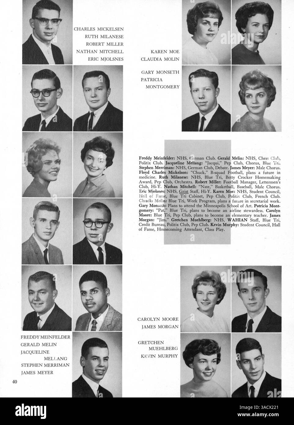 The 1961 washburn yearbook presents a detailed record of student hi-res stock photography and ...
