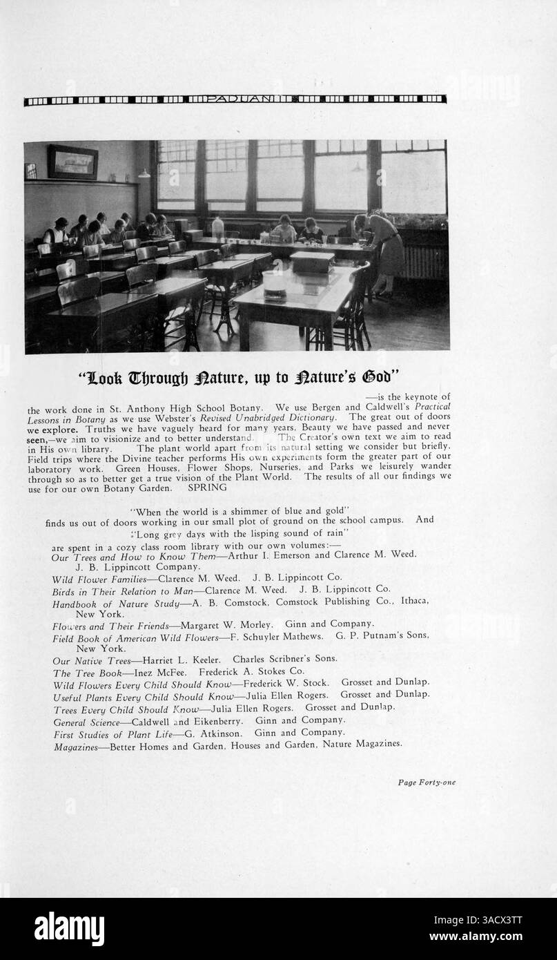 This 1926 yearbook from St. Anthony High School documents the key ...