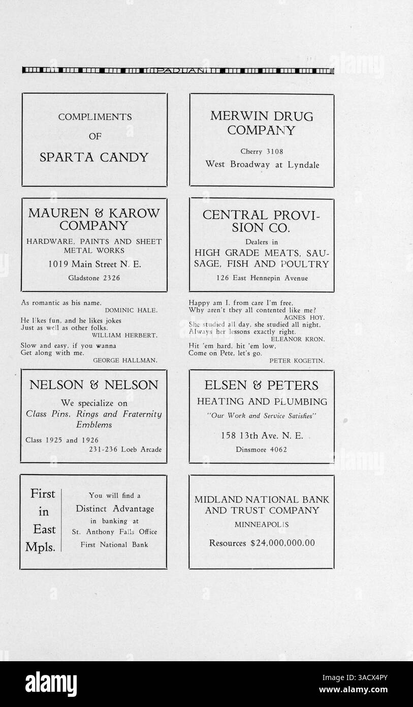 The 1926 'Paduan' yearbook from St. Anthony High School highlights ...