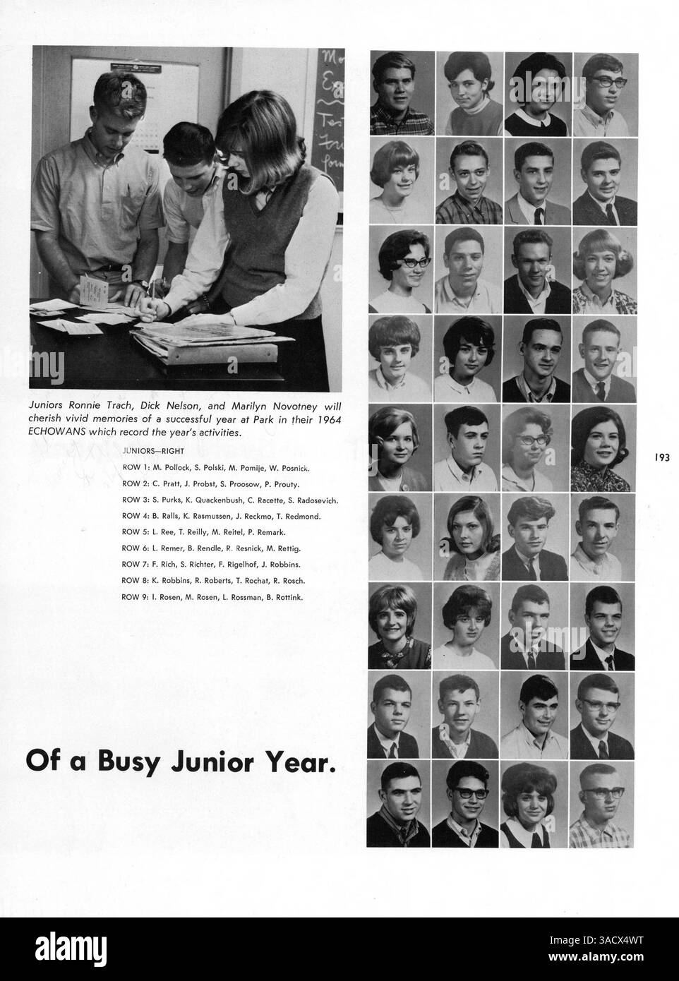 The 1964 St. Louis Park High School yearbook features students ...