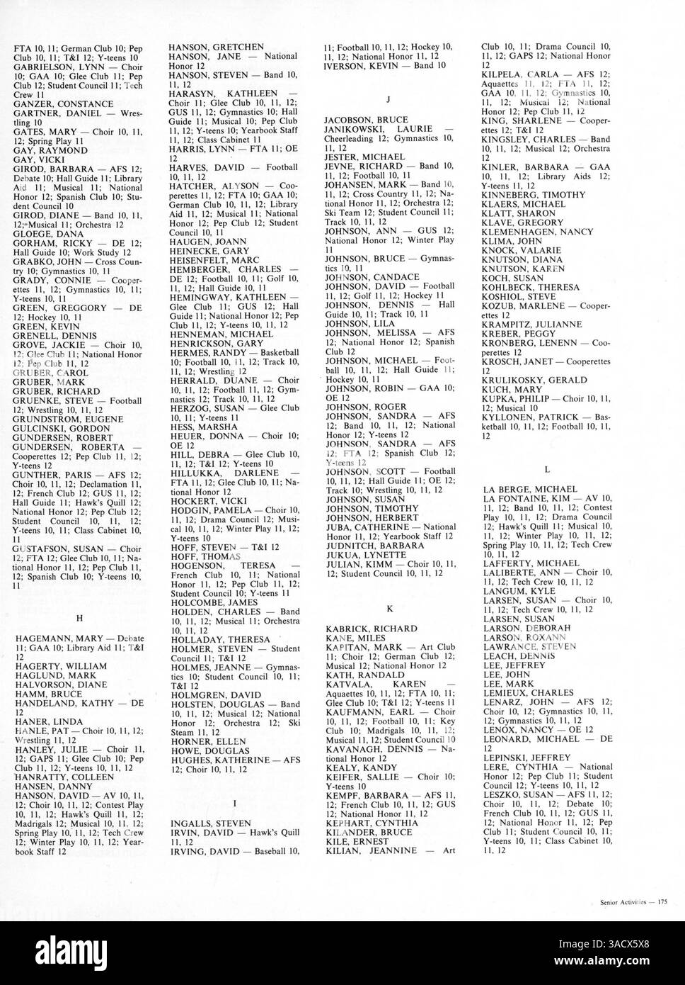 The 'Talons 72' yearbook from Cooper High School records the major ...