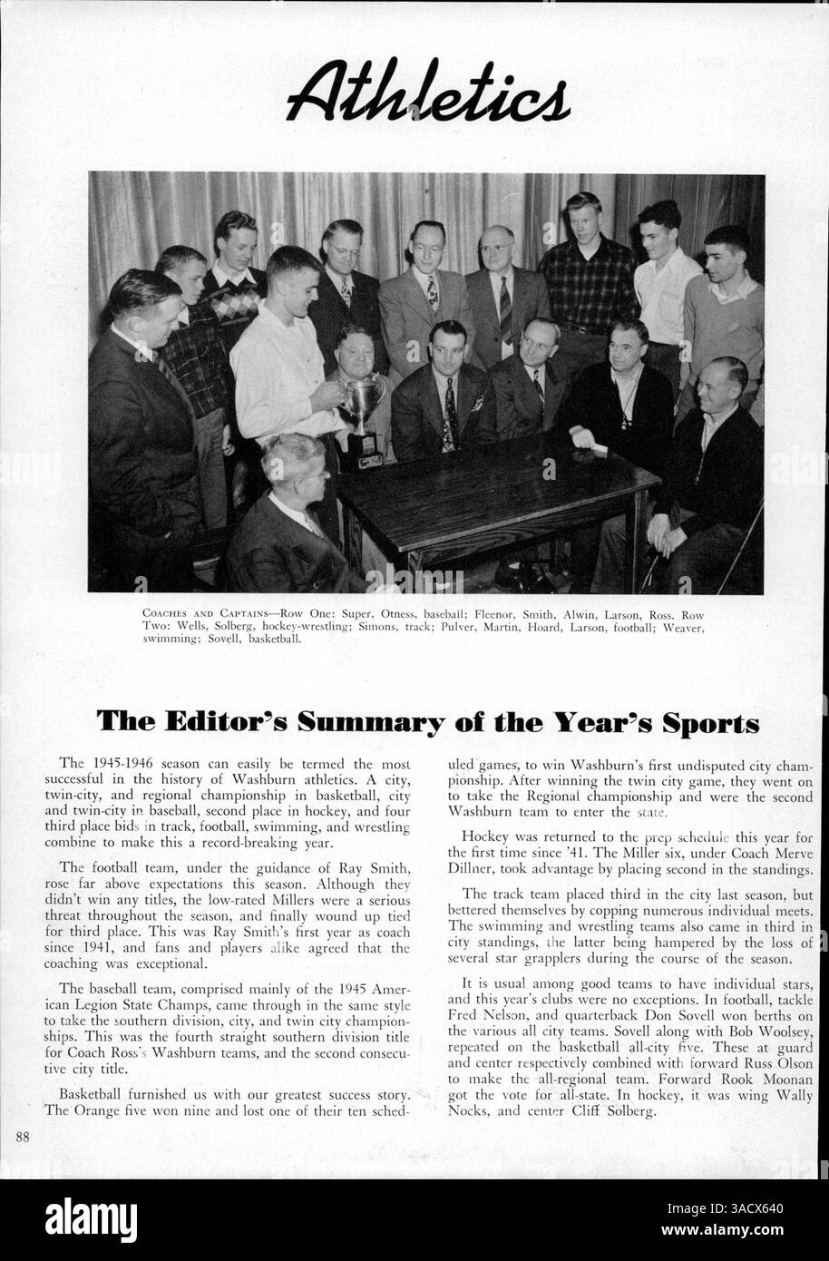 The 1946 'Victory' yearbook from Washburn High School documents the ...