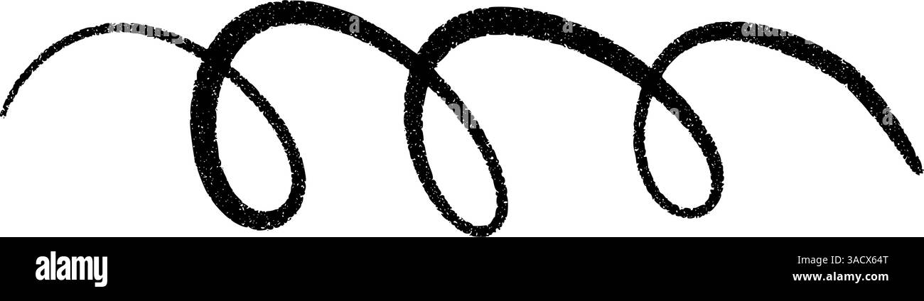 Flexible coil spring spiral. Thin wire curves in bouncing zigzag shapes ...