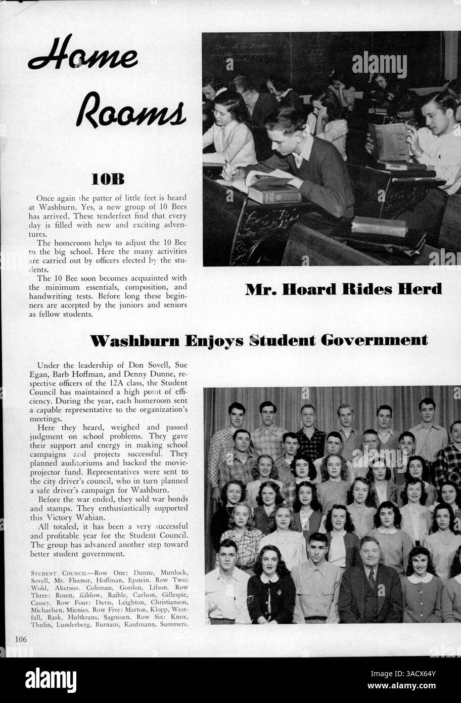 The 1946 'Victory' yearbook from Washburn High School captures students ...