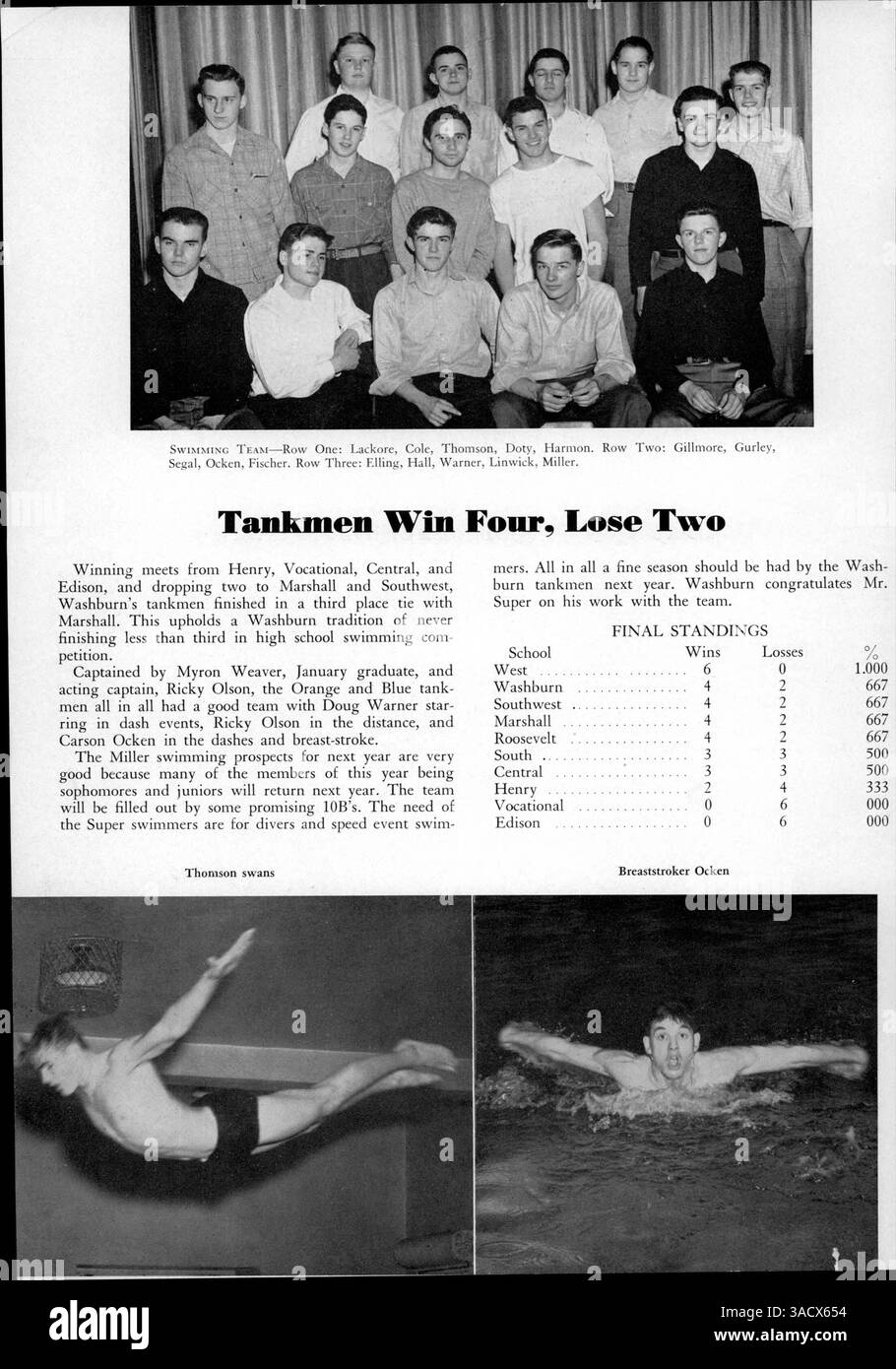 The 1946 'Victory' yearbook from Washburn High School presents a record ...