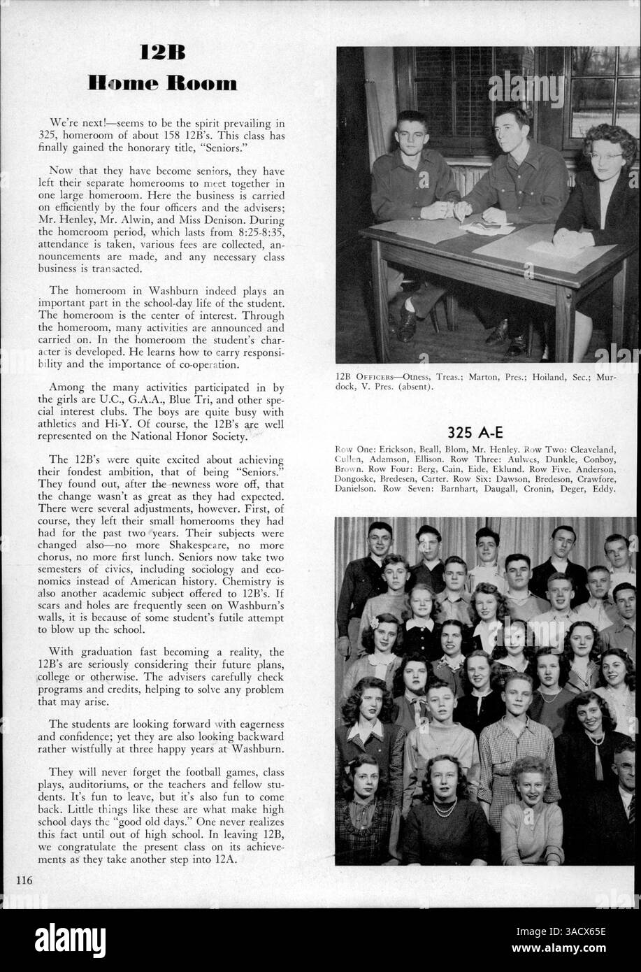 The 1946 'Victory' yearbook from Washburn High School showcases ...