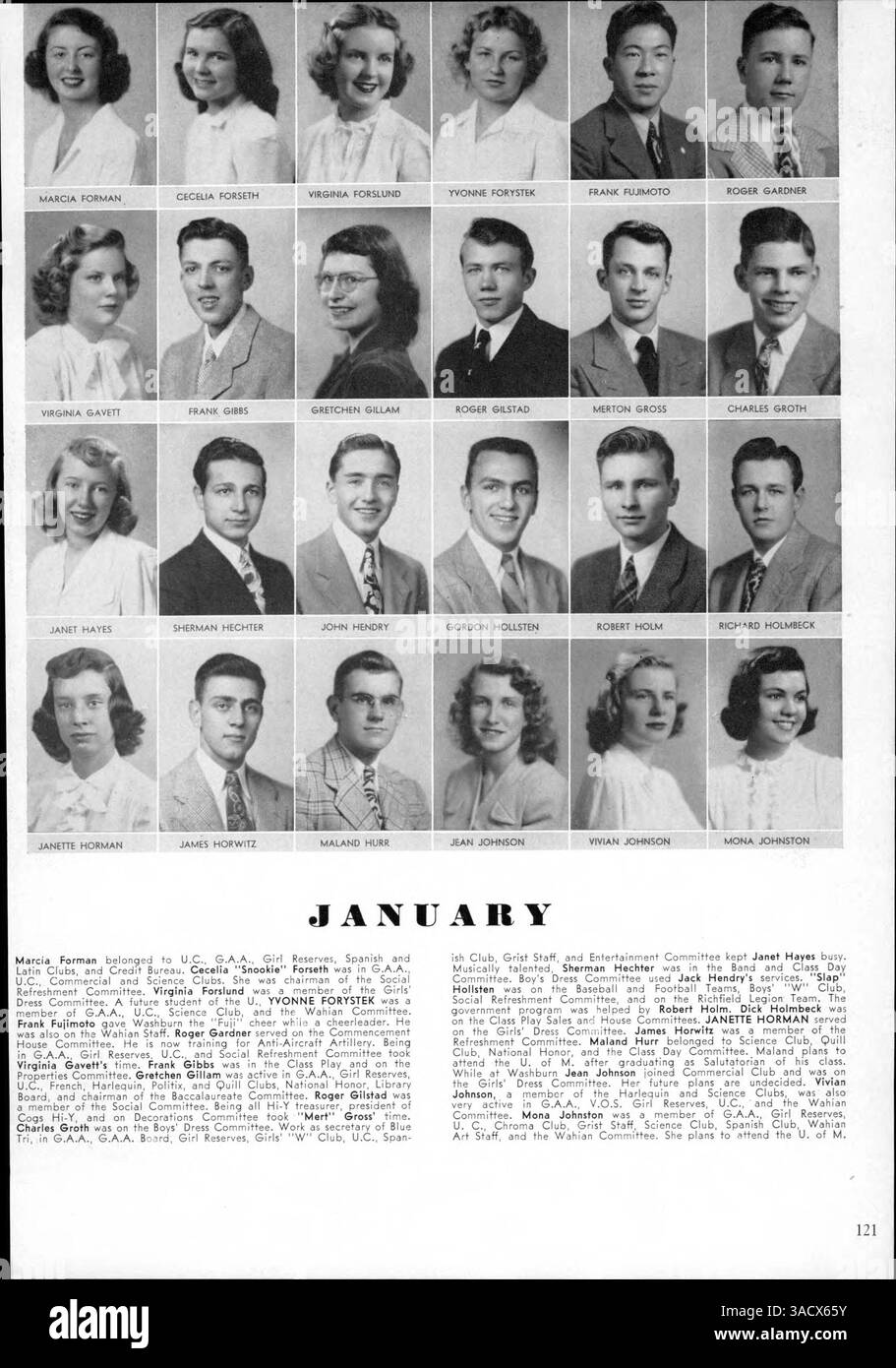 The 1946 edition of Washburn High School's 'Victory' yearbook includes ...