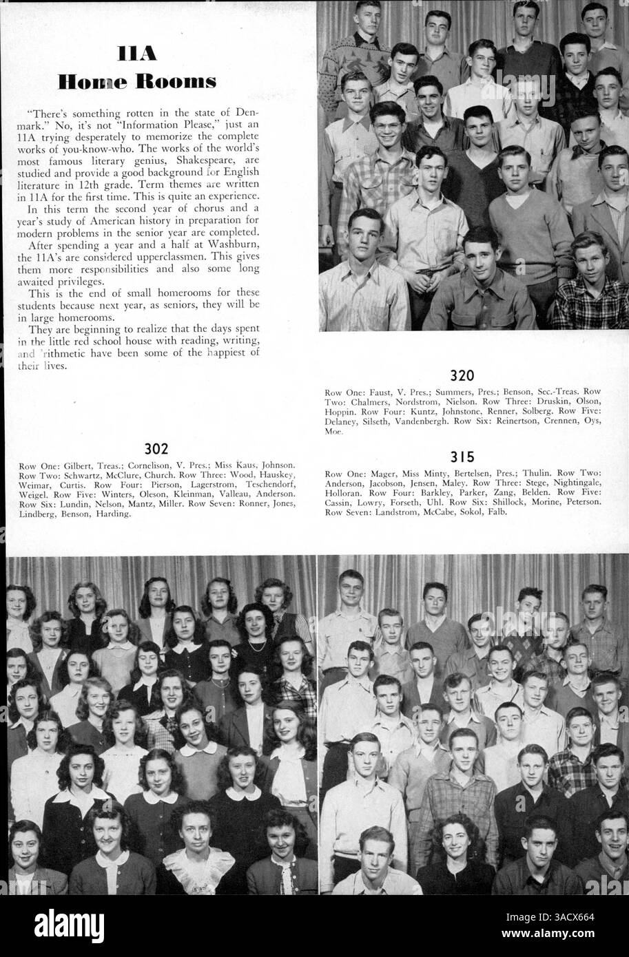 The 1946 Washburn High School yearbook, 'Victory', records student ...