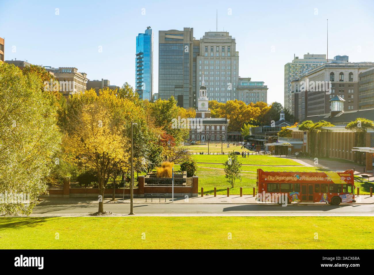 View of Independence Hall and the Liberty Bell Center from the National ...