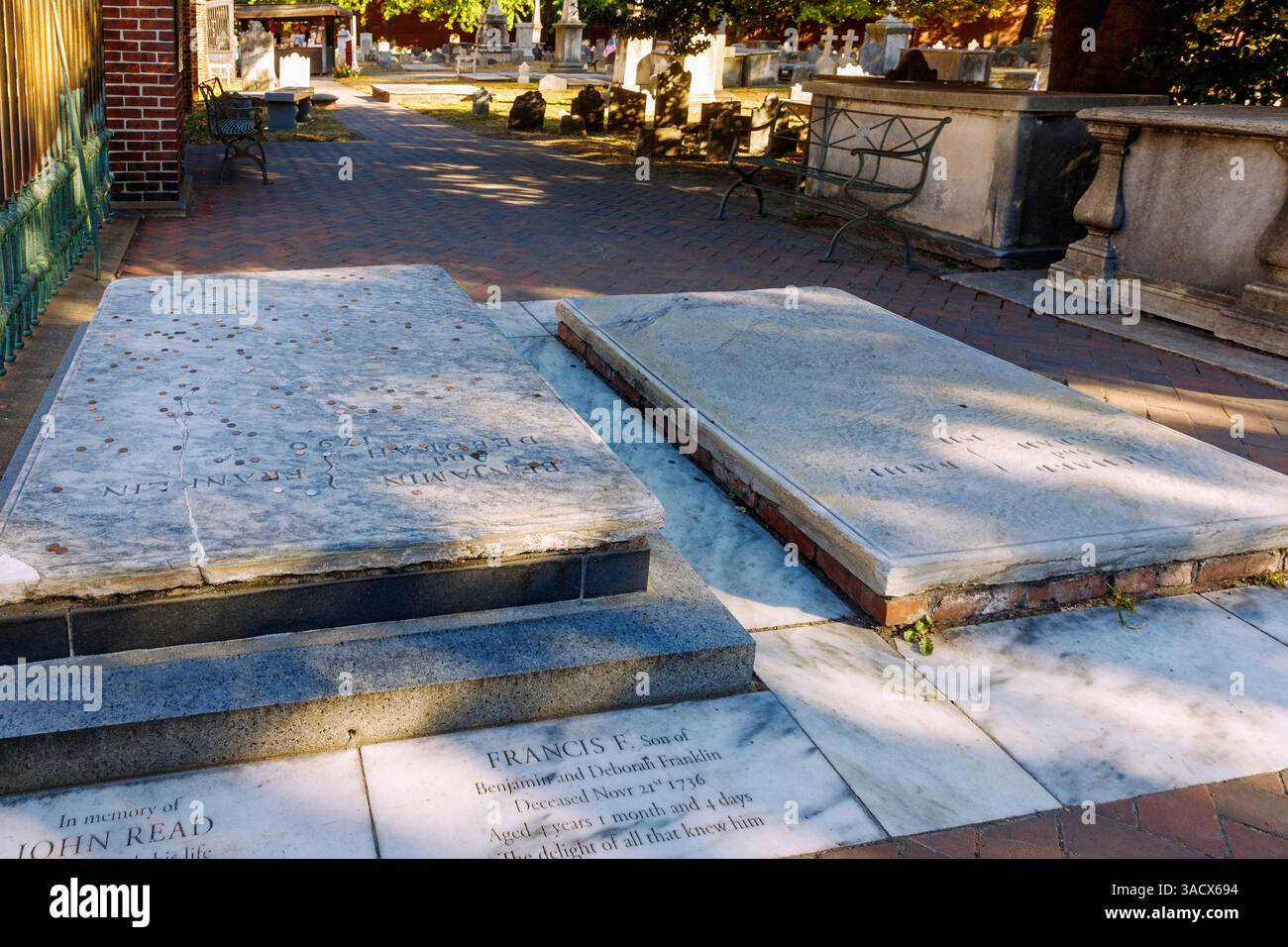 Christ Church Burial Ground with graves of Deborah and Benjamin ...