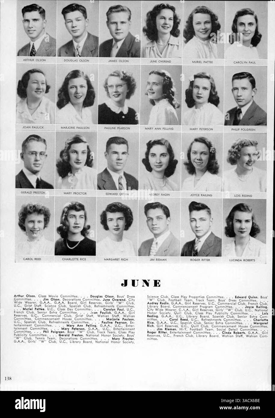 The 1946 Washburn High School yearbook 'Victory' features student and ...
