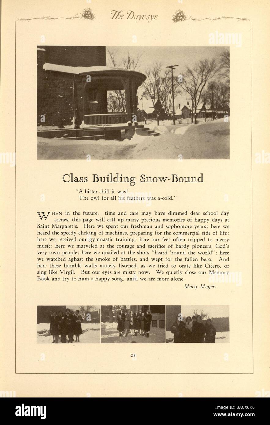The 1928 'Dayesye' yearbook from St. Margaret's Academy includes a ...